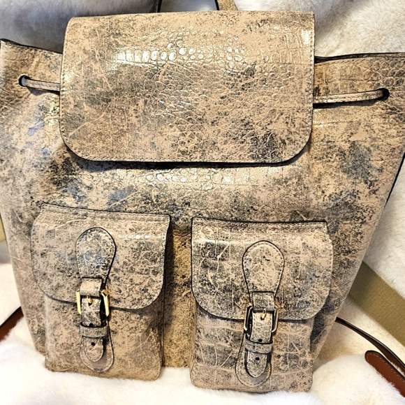 Lauren Ralph Lauren | Bags | Lauren Ralph Lauren Croc Embossed Leather ...